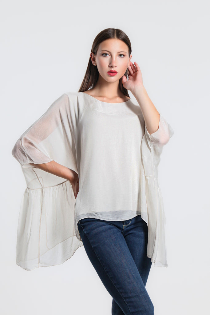 Sylvia Silk Cropped Kaftan (BSS222) – TINA Stephens Group