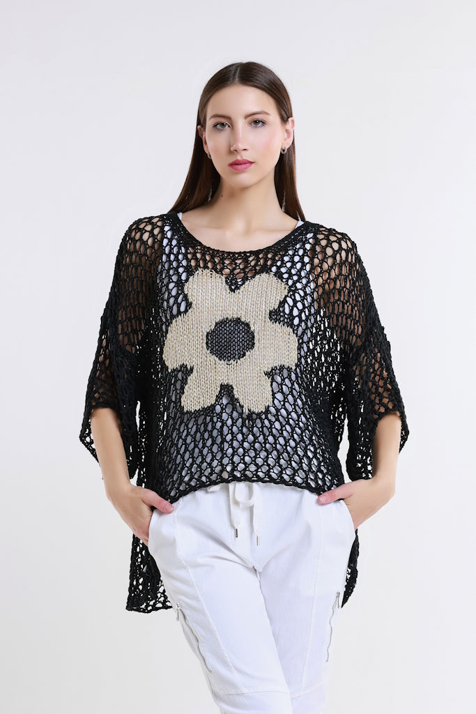 Daisy Kelsey SS Hi/Low Open Knit Sweater (BSS302D) – TINA Stephens Group
