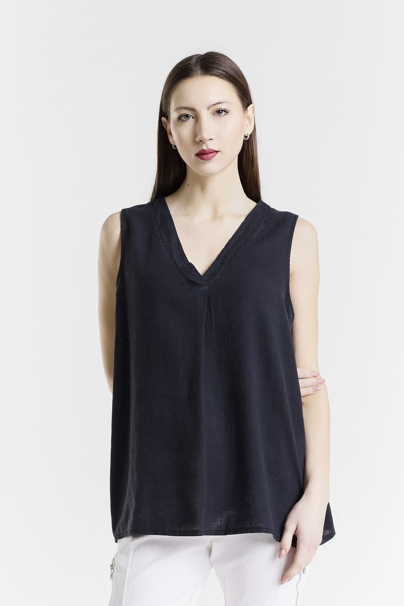 Molly V-Neck Linen Blend Tank (BT701) – TINA Stephens Group