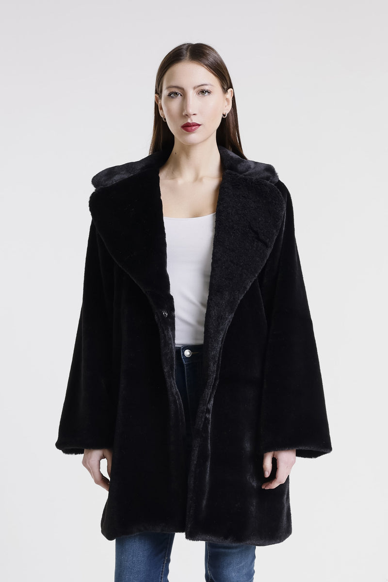 Monique Faux Mink Driving Coat (JLS509) – TINA Stephens Group