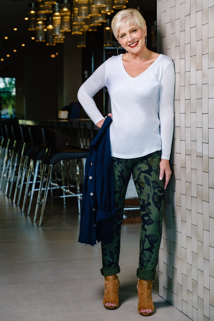 Mya Abstract Leaf Pant (PL175L) – TINA Stephens Group