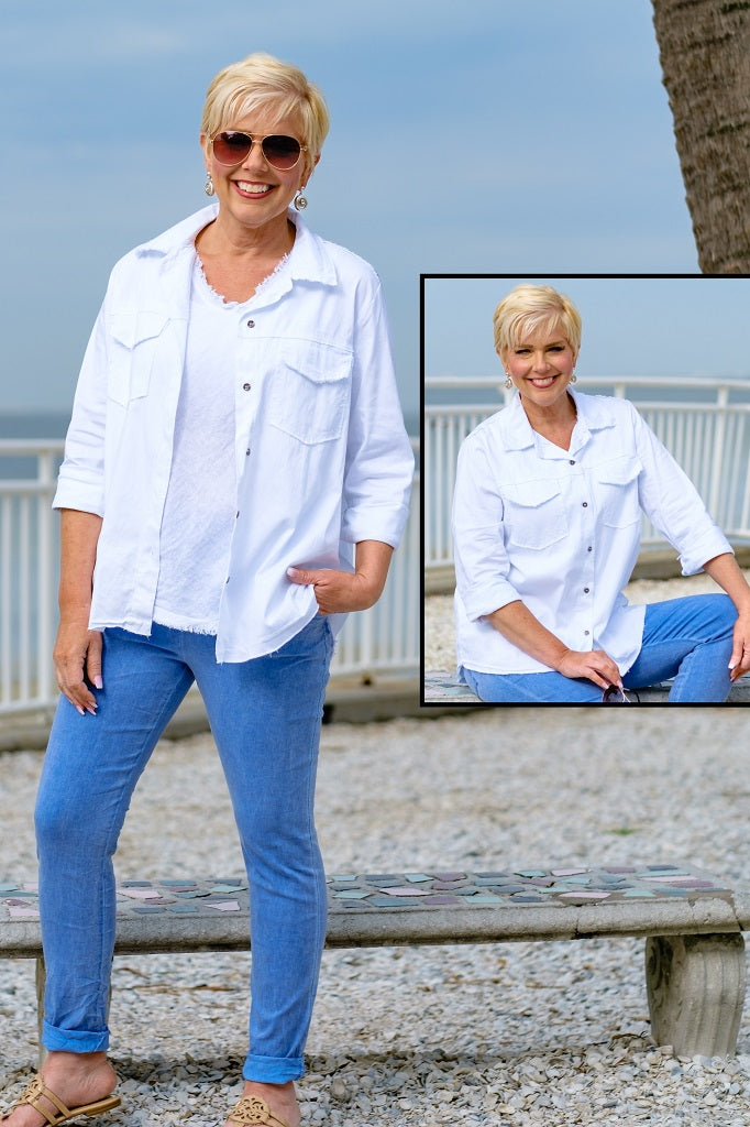 Shiloh Slim Fit Cotton Shacket (JLS106) – TINA Stephens Group